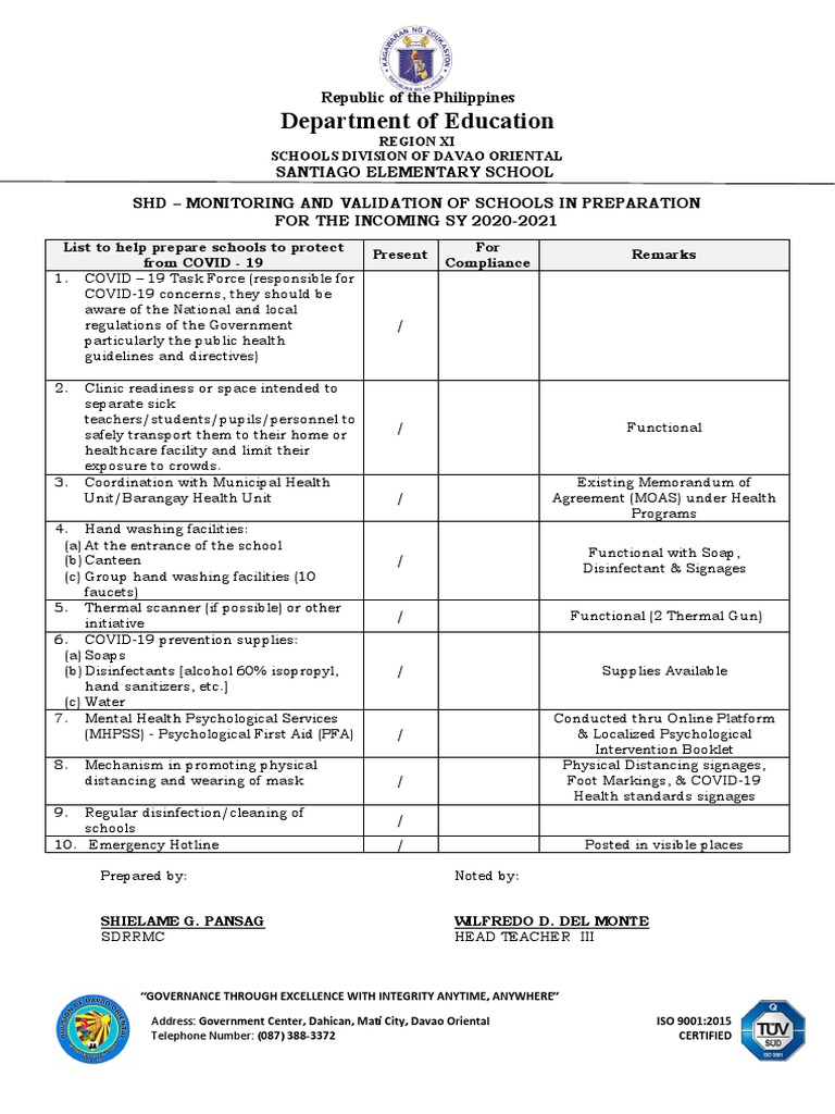 Department of Education: Republic of The Philippines | PDF | Hand ...