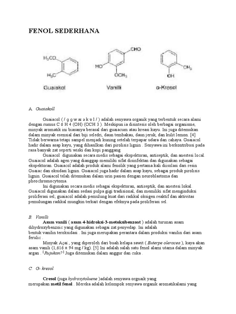 Fenol Sederhana | PDF