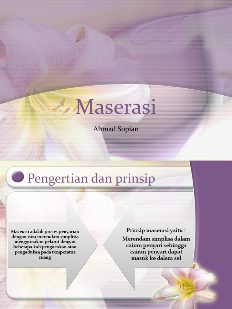 Cara Ekstraksi Maserasi | PDF