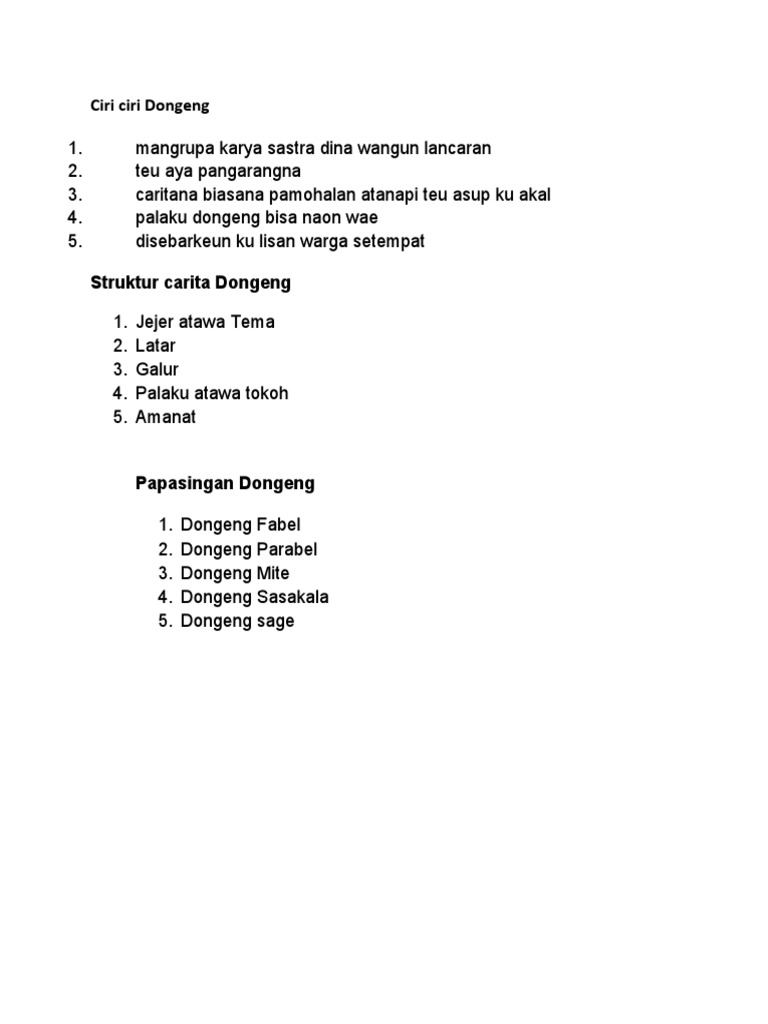 Sunda Dongeng | PDF