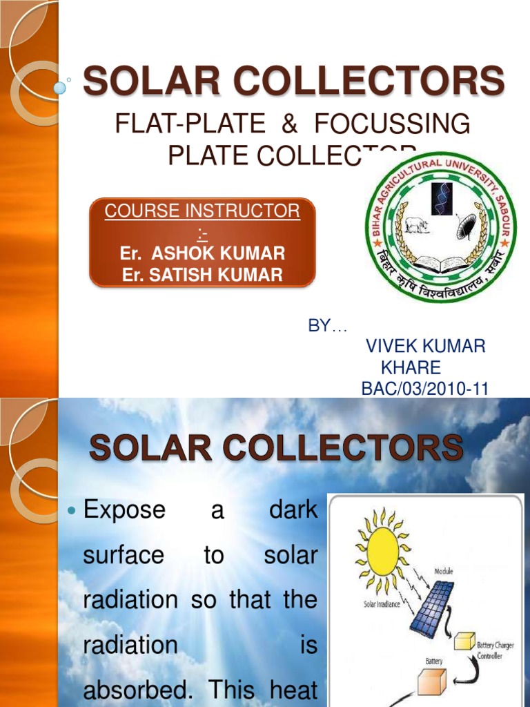 Types of Solar Collectors Explained | PDF