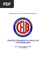 CEUB: Coordinación Universitaria en Bolivia | PDF | Bolivia | Universidad