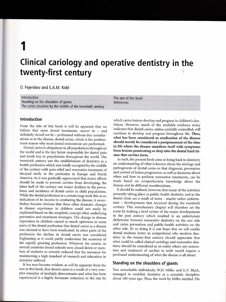Fejerskov O y Kidd E. Dental Caries-Cap1,2003 | Download Free PDF ...