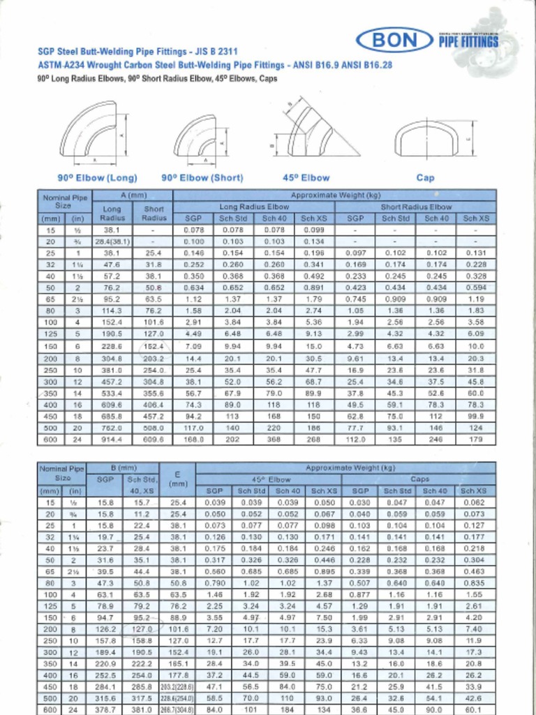 BON Pipe Fitting (Carbon Steel) | PDF