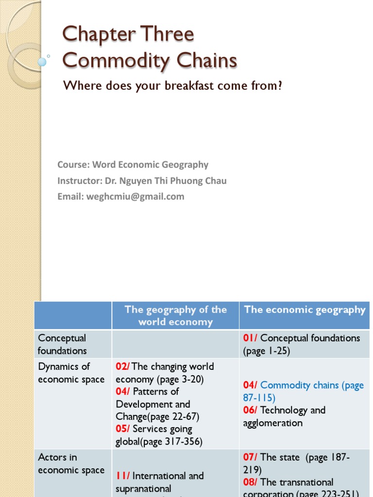 Understanding Commodity Chains in Geography | PDF | Commodity | Capitalism