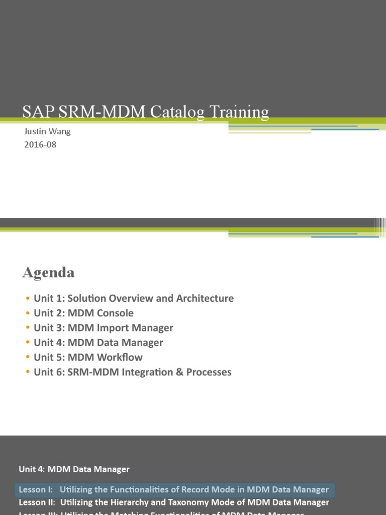 20 SAP SRM-MDM Catalog Training | PDF | Enterprise Resource Planning ... 20 SAP SRM-MDM Catalog Training | PDF | Enterprise Resource Planning ...
