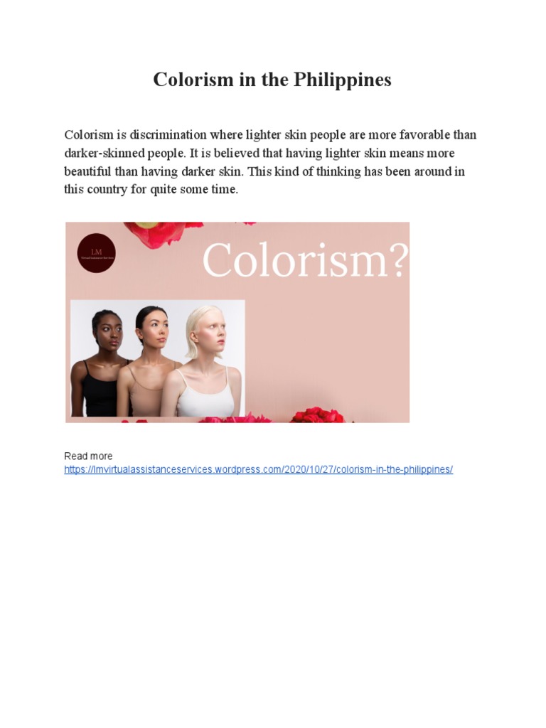 Colorism in The Philippines | PDF