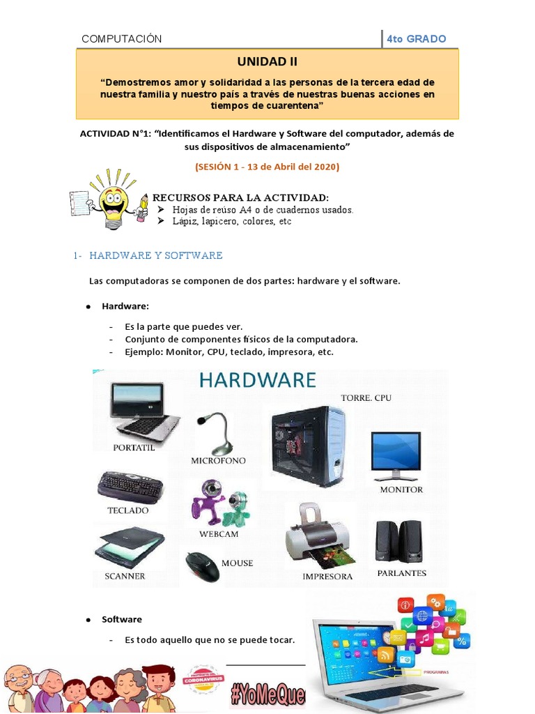 Hardware y Software | PDF | Periférico | Hardware de la computadora