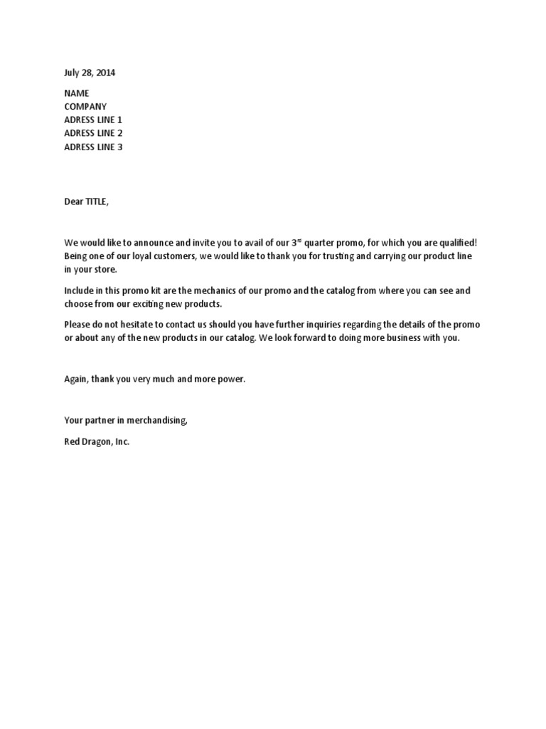 Sample Letter | PDF