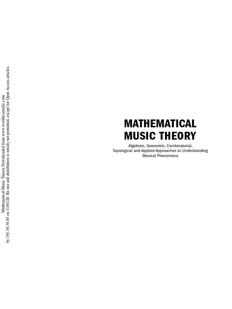 Mathematical Music Theory | PDF | Combinatorics | Category Theory