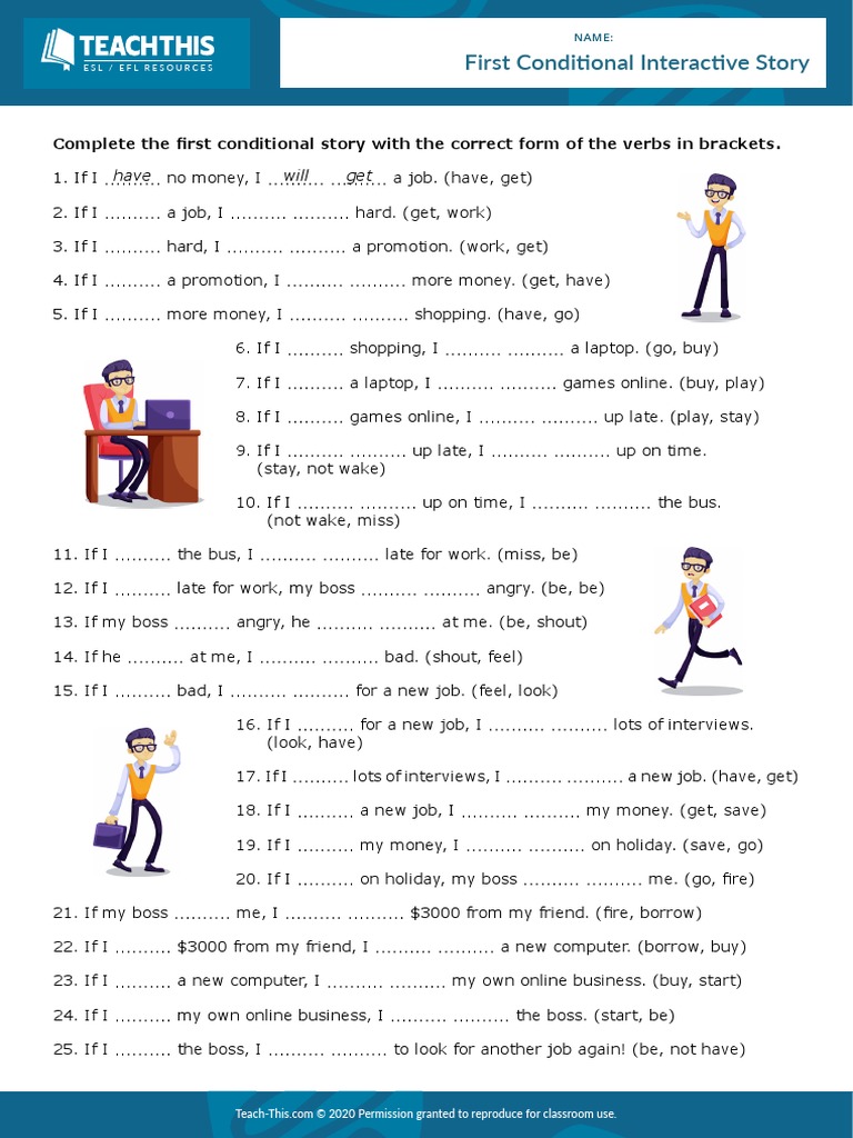 First Conditional Interactive Story | PDF | Computing And Information ...