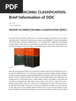 Overview of Dewey Decimal System | PDF
