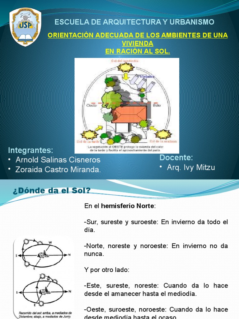 Orientacion Del Sol en Vivienda | PDF | Ventana | Earth Sciences