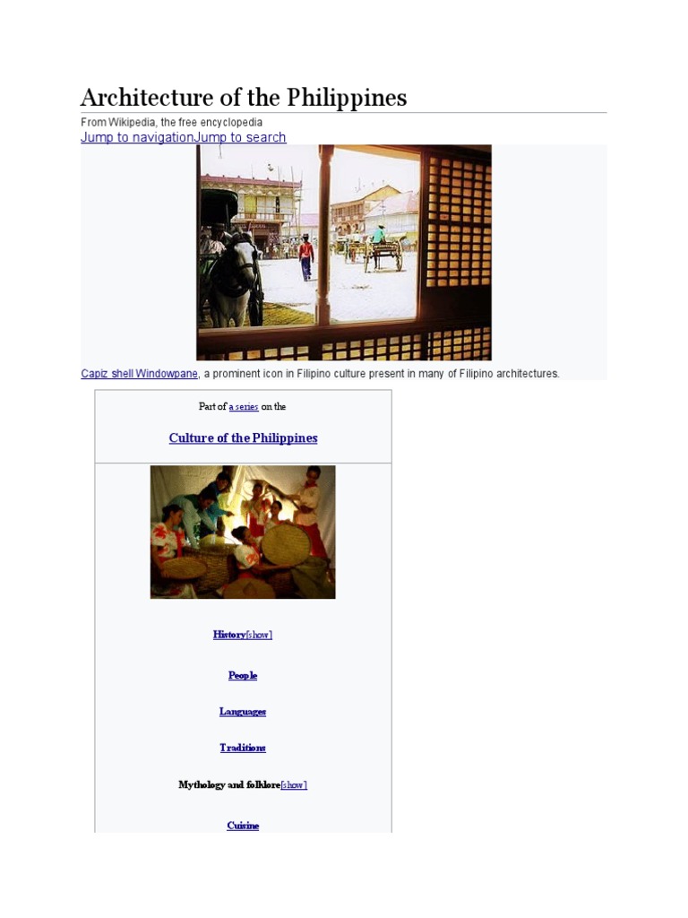 Architecture of The Philippines | PDF | Fortification | Philippines