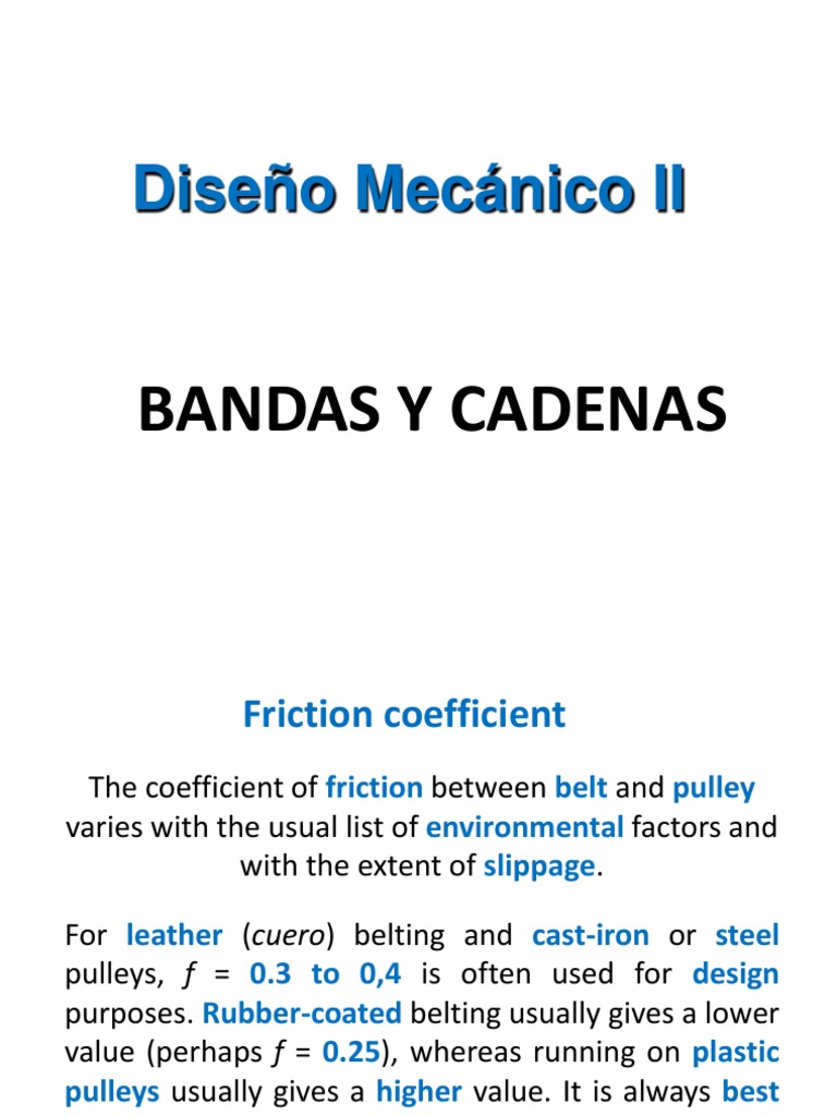 Friction and Design of V-Belts and Chains | PDF | Belt (Mechanical ...