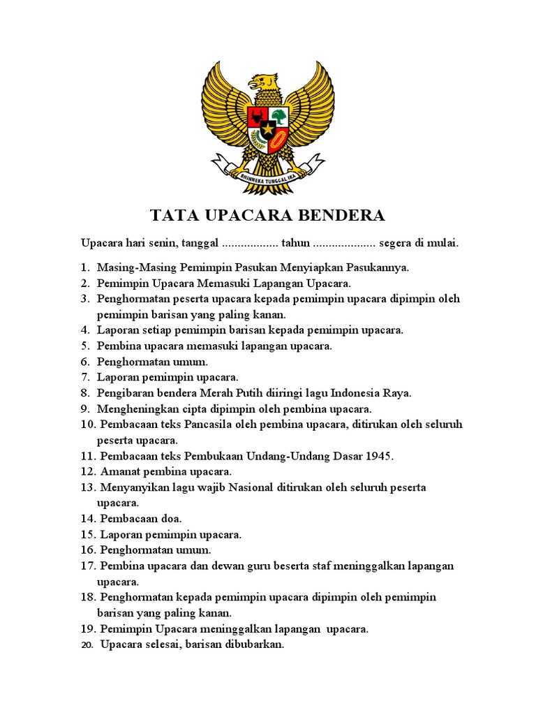 Tata Upacara Bendera | PDF