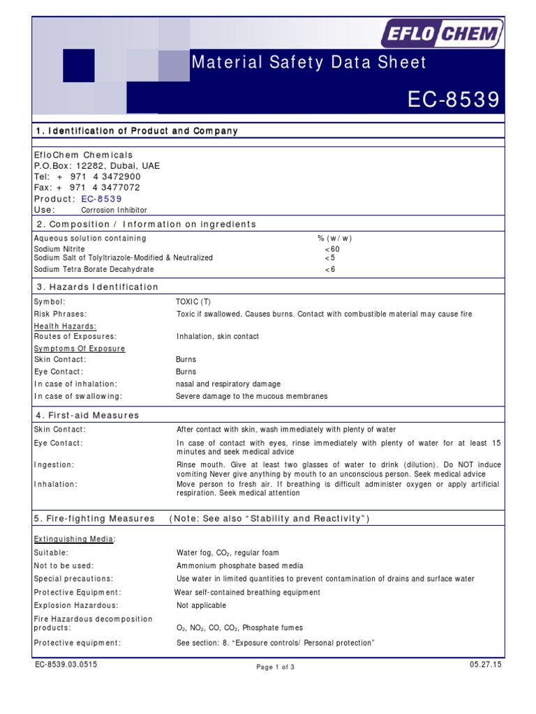 Material Safety Data Sheet Material Safety Data Sheet | Download Free ...