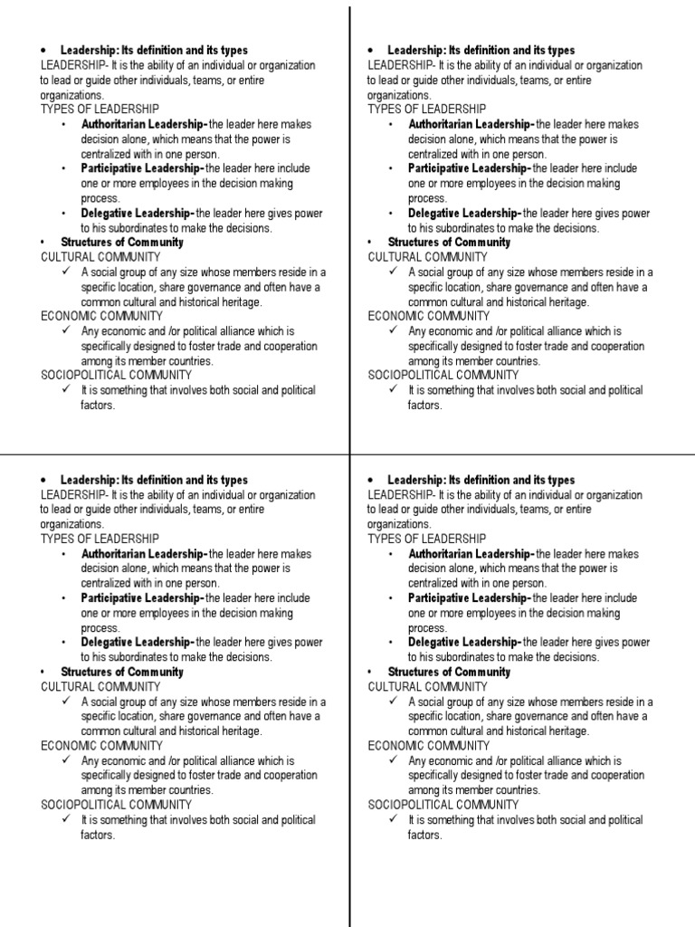 Structures of Community - Structures of Community | PDF | Leadership ...
