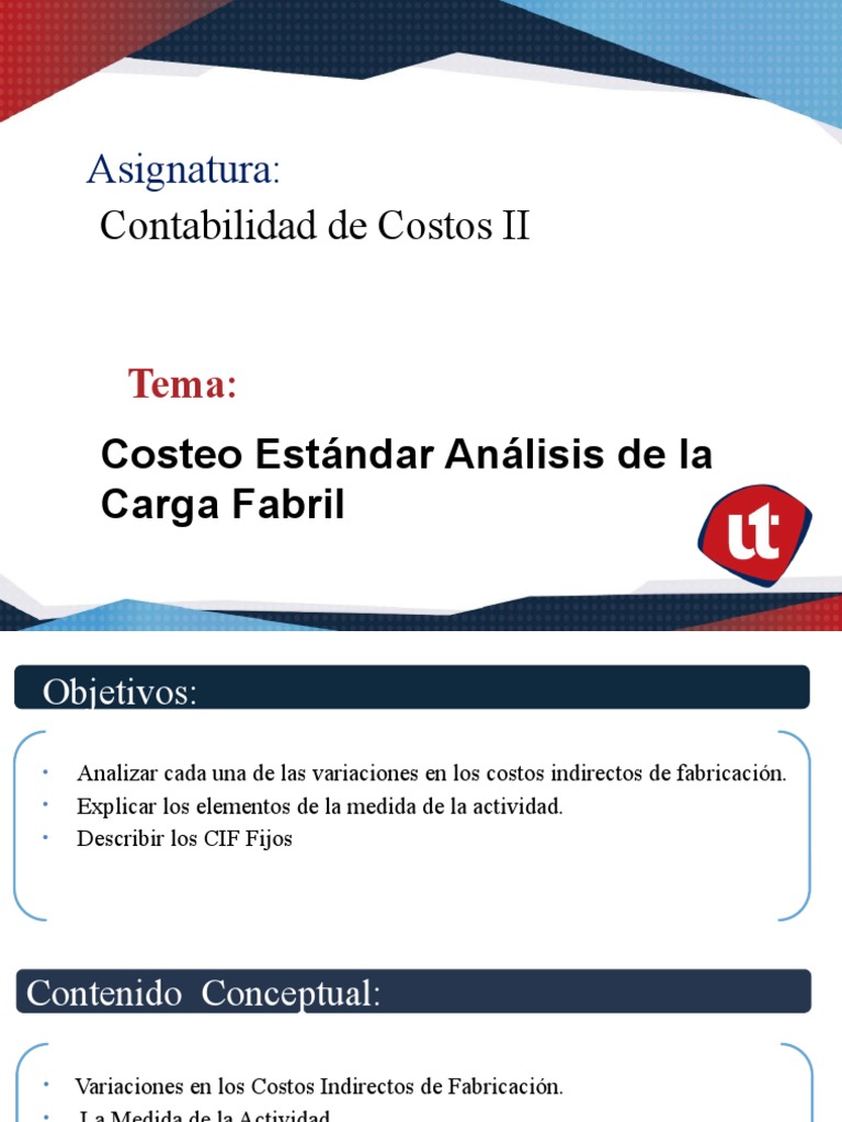 PPTs Cósteo Estándar Carga Fabril | PDF | Presupuesto | Economias