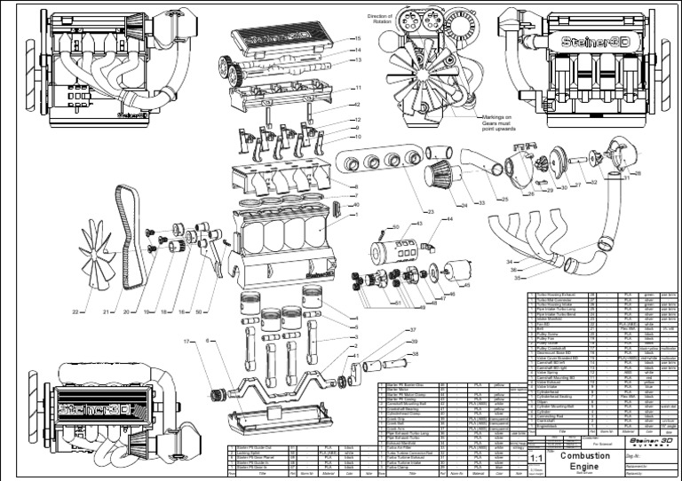 1:1 Combustion Engine: Steiner 3D | PDF | Turbocharger | Systems ...