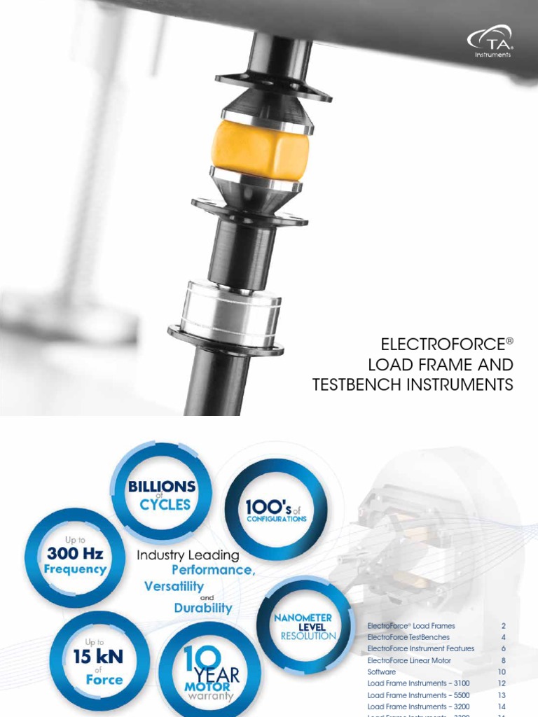Electroforce Load Frame and Testbench Instruments | PDF | Electric ...