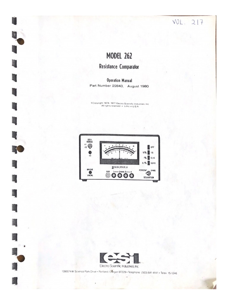 Manual Resistance Comparator | PDF