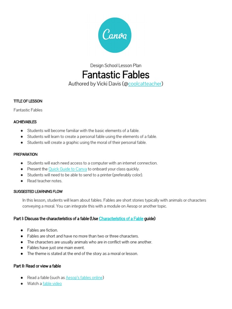 Fantastic Fables: Authored by Vicki Davis (@) | Download Free PDF ...