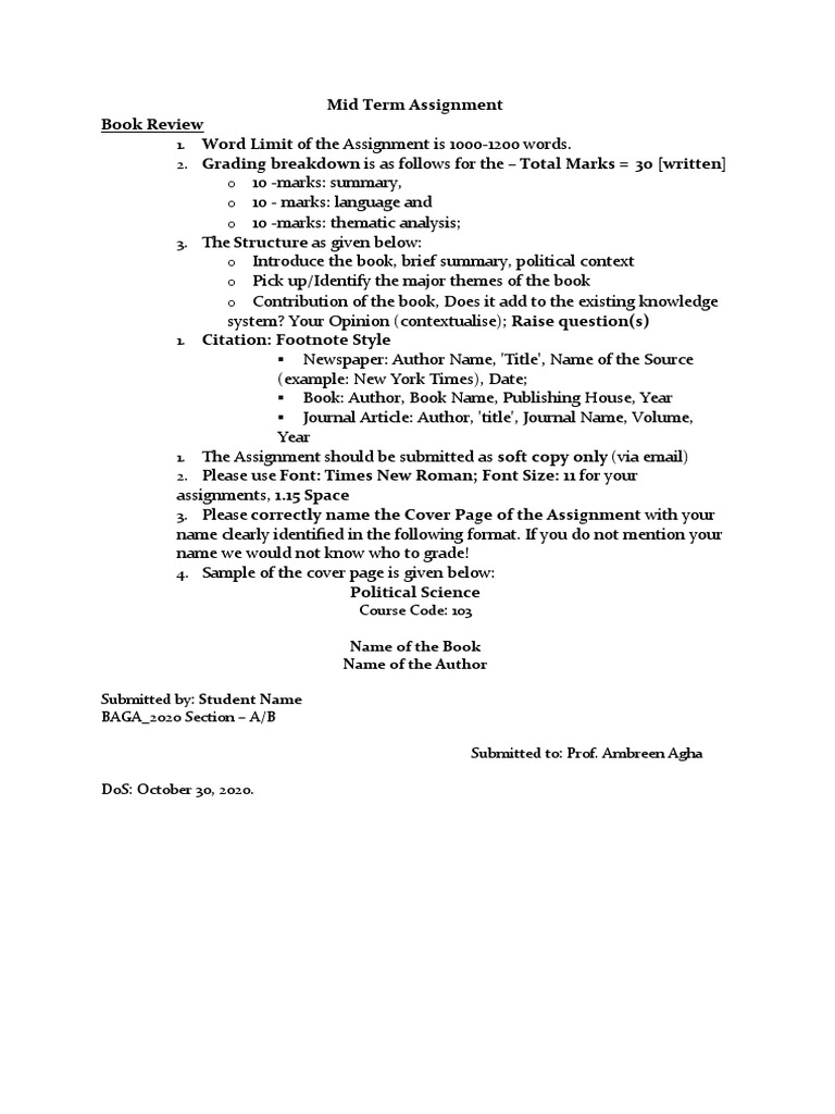 Mid Term Assignment | PDF