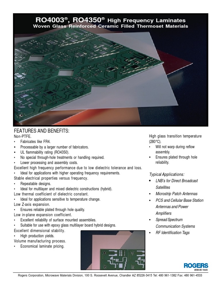 Rogers Material | PDF | Dielectric | Thermal Expansion