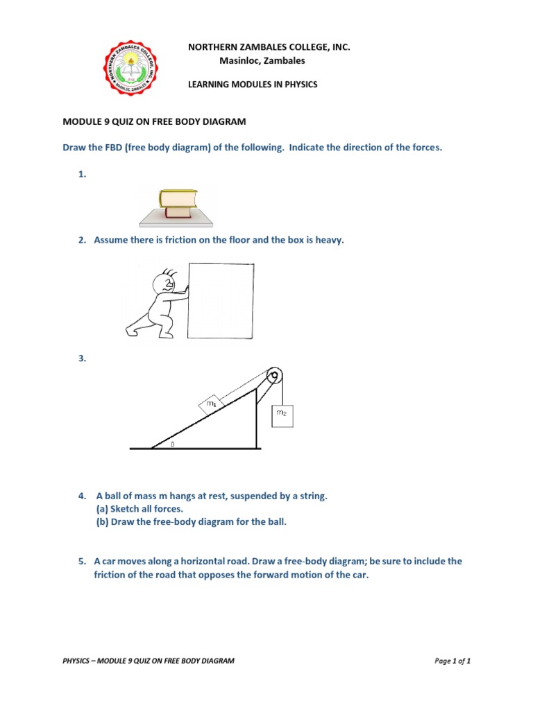 Module 9 Quiz: Free Body Diagrams | PDF