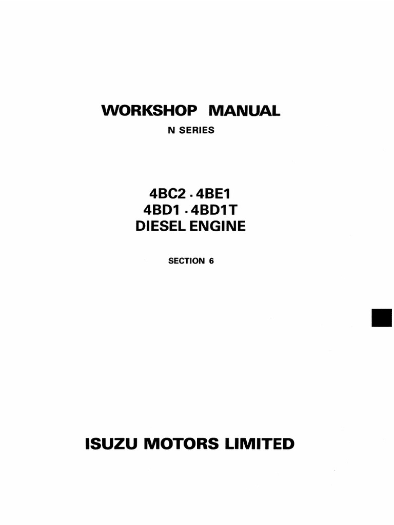 Workshop Manual PDF | PDF