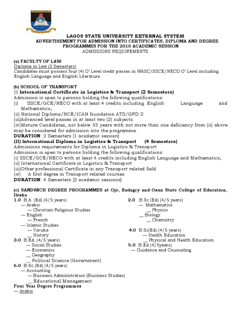 Lasu External Campus - Docx2 | PDF | Academic Degree | Social Science