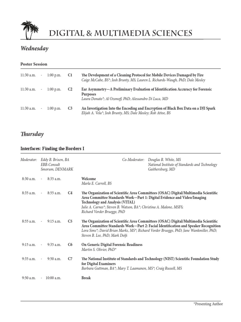 Digital & Multimedia Sciences: Wednesday | PDF | Digital Forensics ...