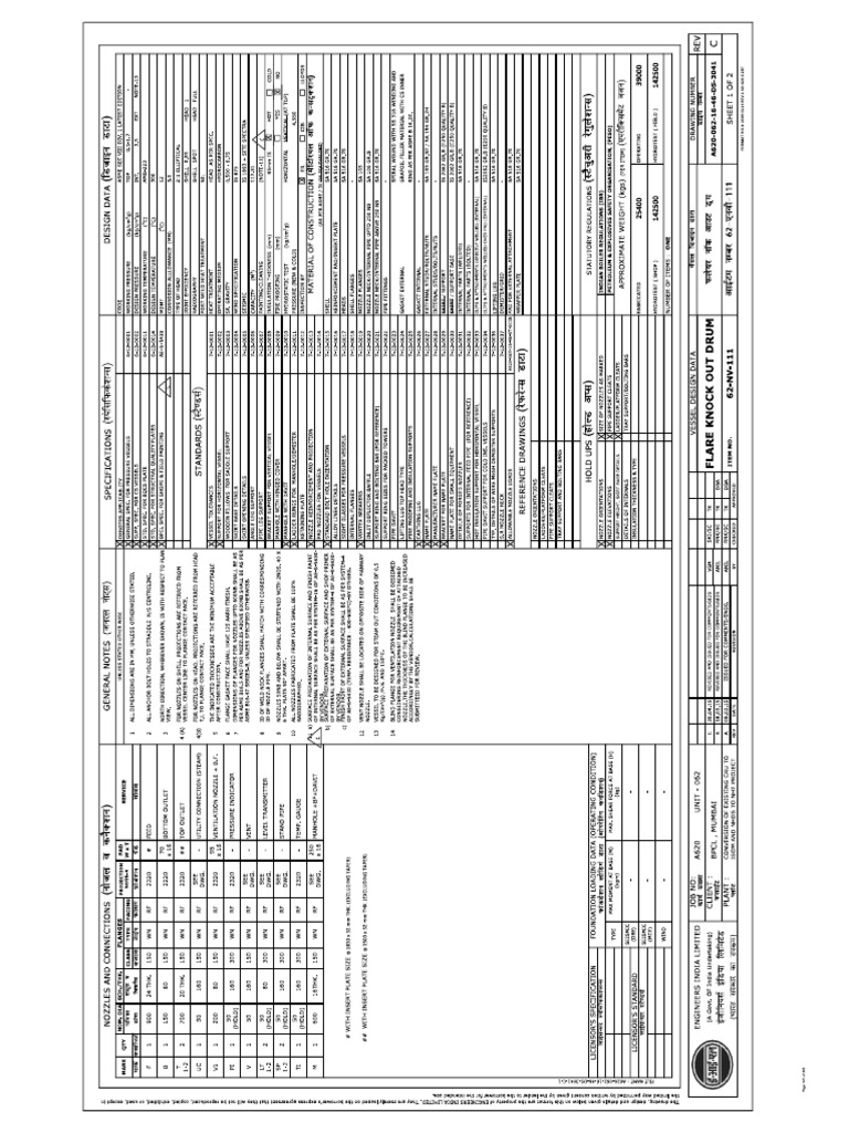 Pressure Vessel Datasheet For Practice | PDF