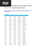 Verb 1 2 3 Regular and Irregular Beserta Artinya PDF | PDF