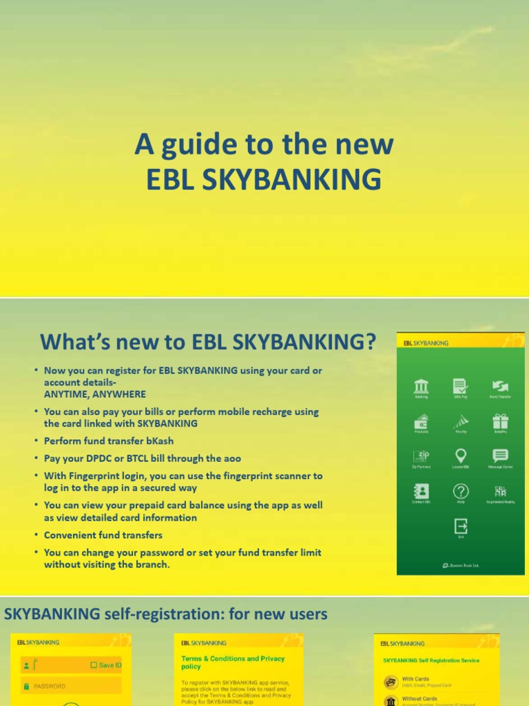 A Guide To The New Ebl Skybanking | PDF | Financial Transaction | Login