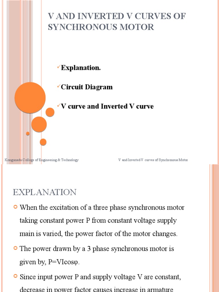 V and Inverted V Curves of Synchronous Motor | PDF | Electric Motor | Electrical Engineering