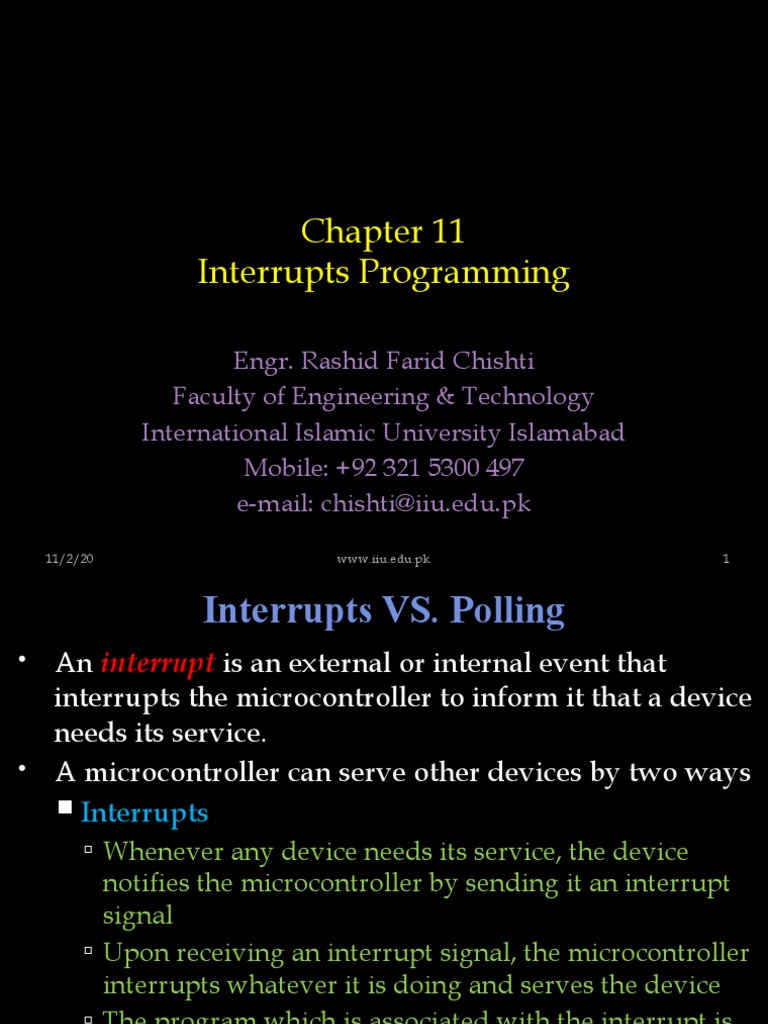 MICROPROCESSOR INTERRUPTS PROGRAMMING | PDF | Subroutine | Microcontroller