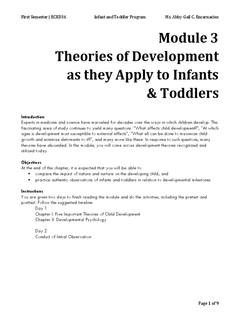 Theories of Child Development Overview | PDF | Developmental Psychology ...