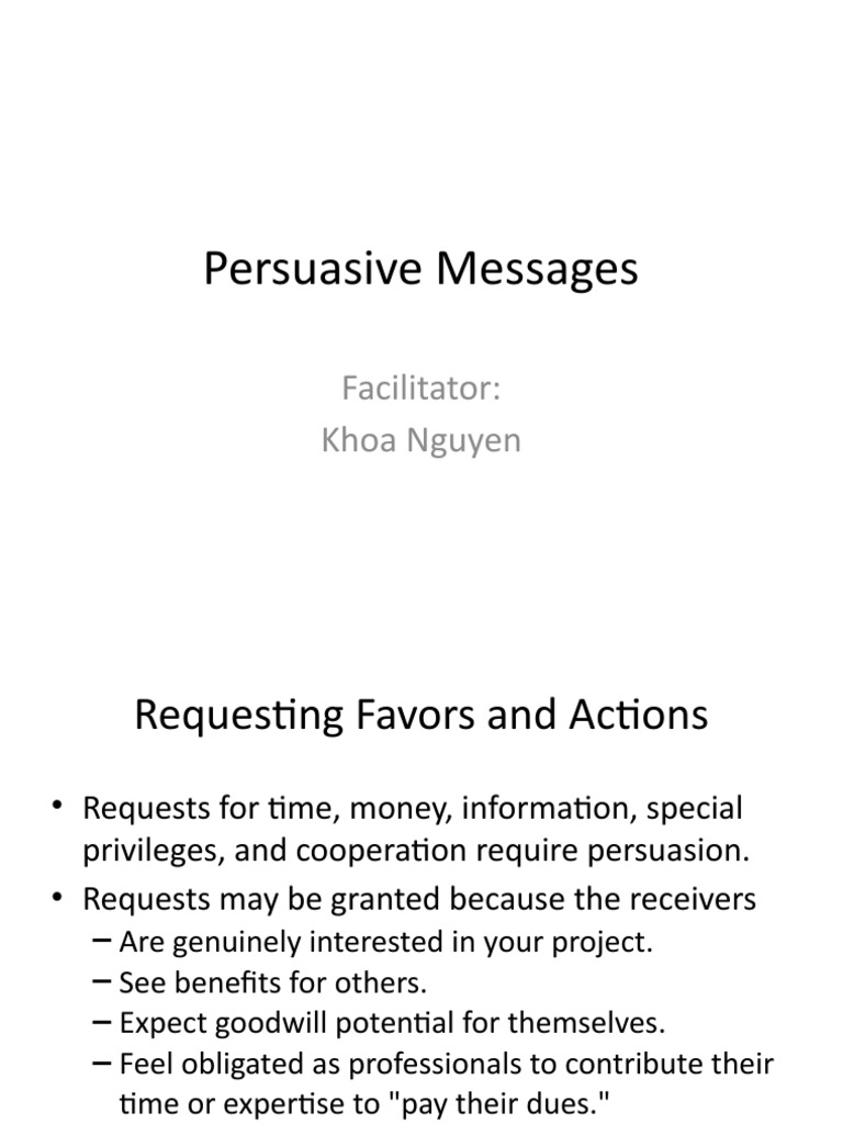 Writing Persuasive Messages | PDF | Persuasion | Behavior Modification