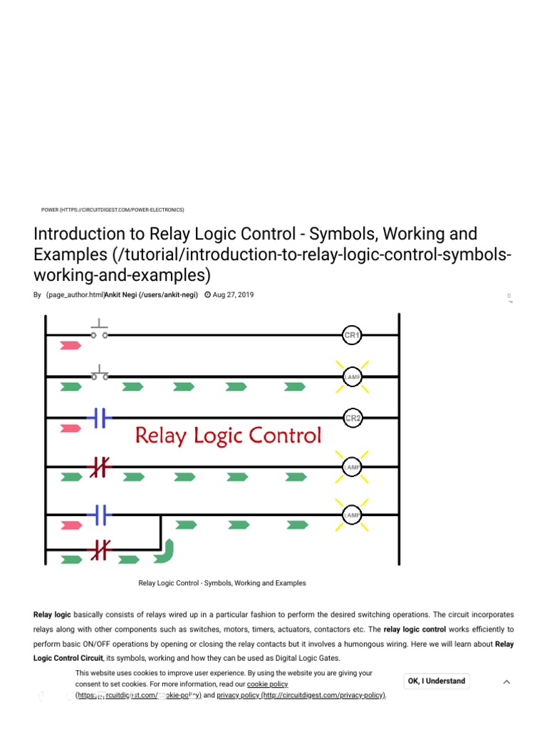 Introduction To Relay Logic Control - Symbols, Working and Examples | Download Free PDF | Relay ...