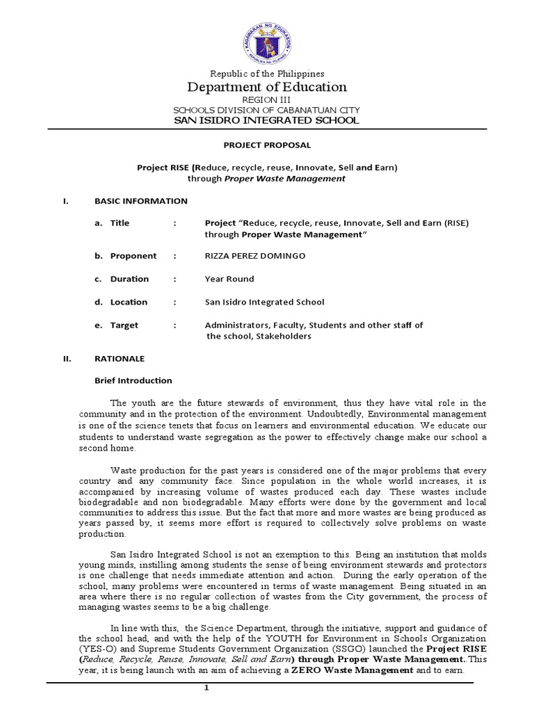 Project RISE: Waste Segregation Initiative | PDF | Waste Management | Waste