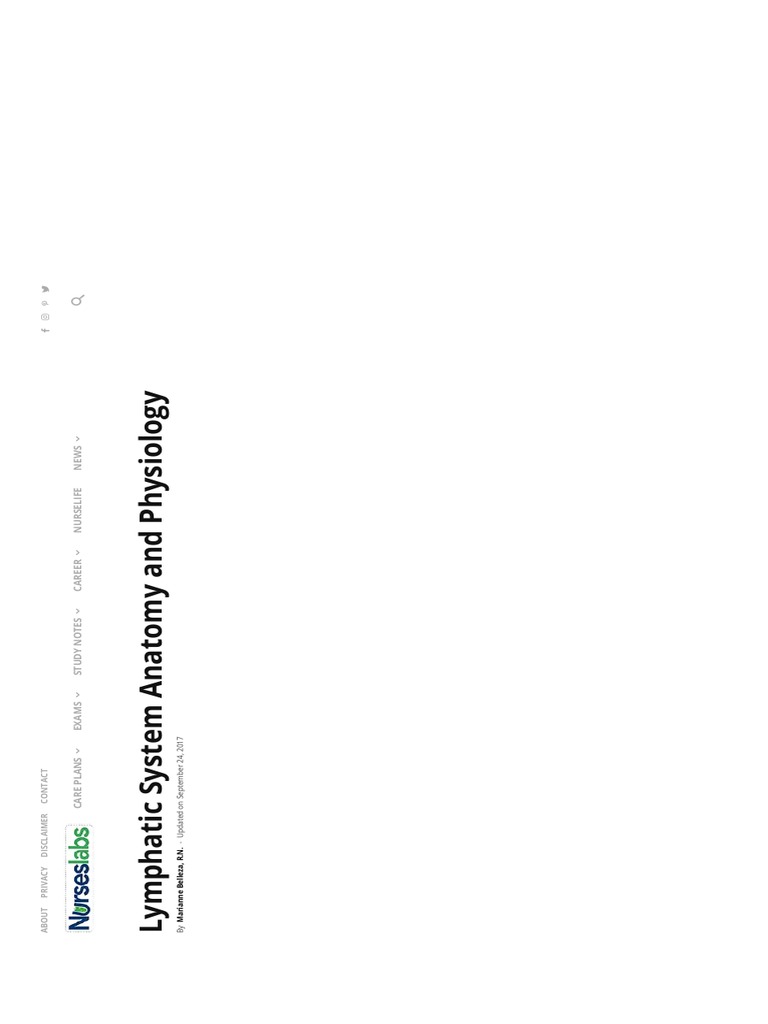 Lymphatic System Anatomy And Physiology Nurseslabs Pdf Lymphatic