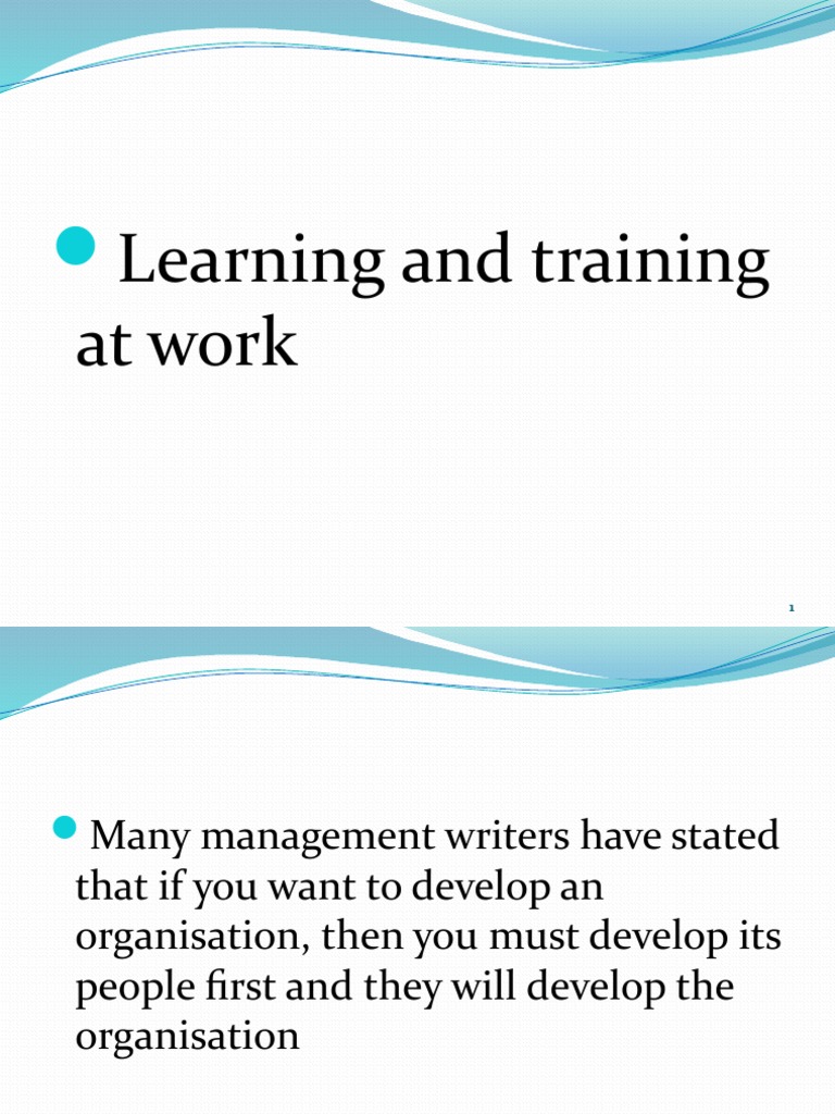Learning and Training | PDF | Learning Styles | Learning