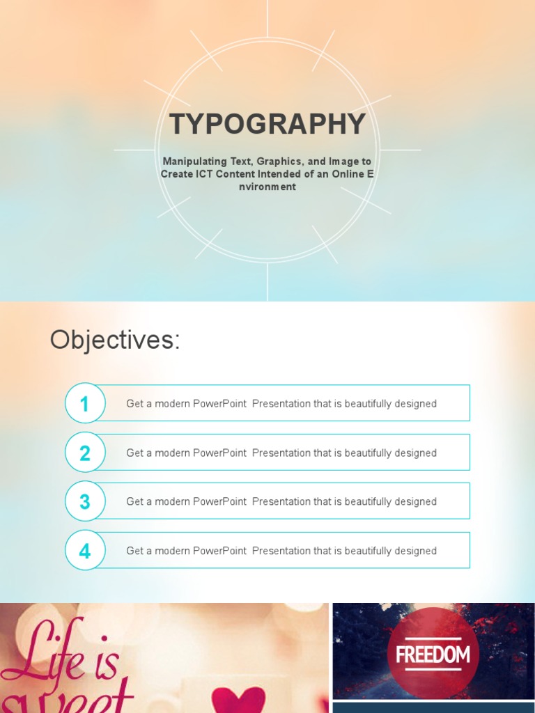 Typography: Manipulating Text, Graphics, and Image To Create ICT Content Intended of An Online E ...