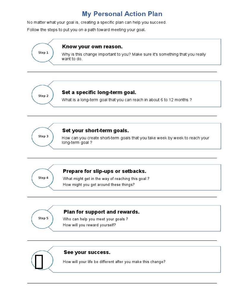 UK My Personal Action Plan | PDF | Self-Improvement