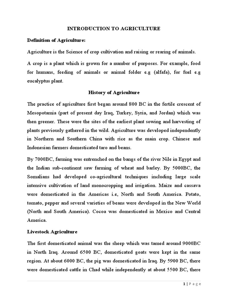 Lecture Notes-APT 113 Introduction To Agriculture | PDF | Organic ...