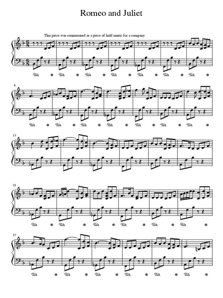 Romeo and Juliet: This Piece Was Comissioned As A Piece of Hold Music ...