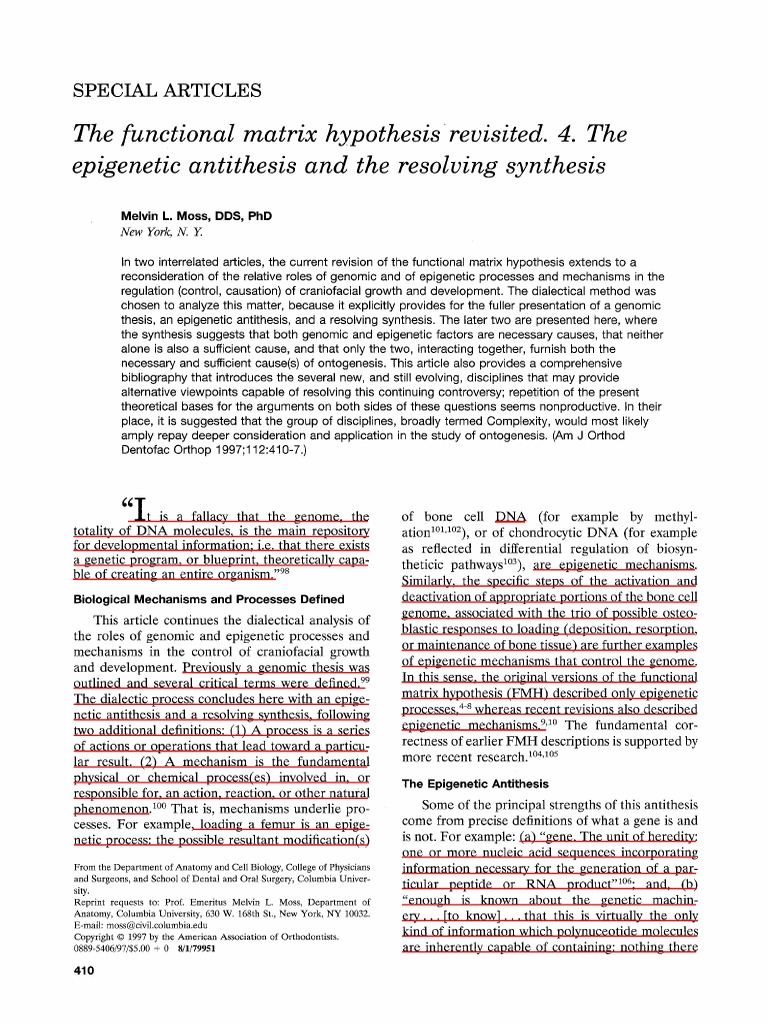 Functional Matrix Hypothesis Revisited 4 PDF | PDF | Extracellular ...
