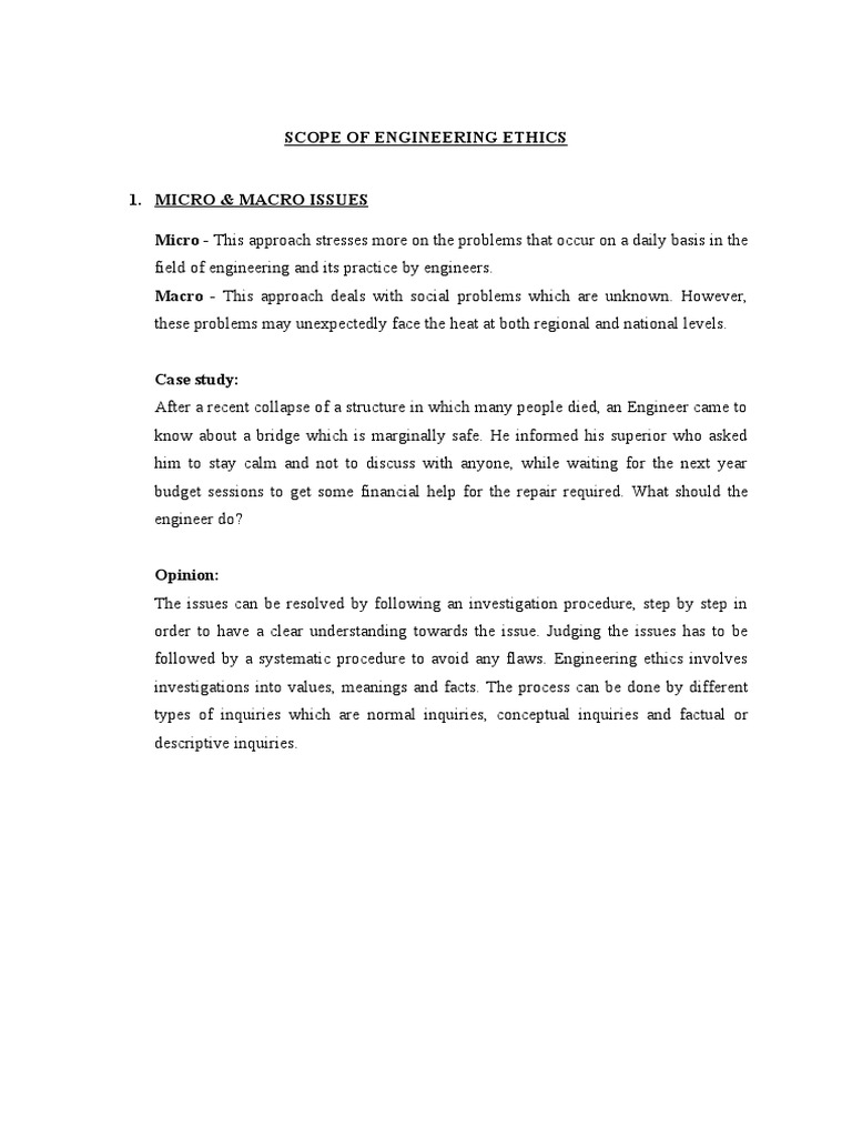 Scope of Engineering Ethics | Download Free PDF | Nuclear Safety And ...